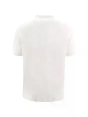 BRAMANI CASHMERE Short-sleeve Knit Polo Shirt