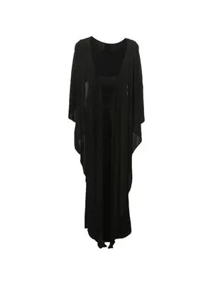 Roberto Cavalli Maxi Caped Jersey Dress