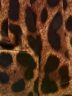 Dolce & Gabbana Pleated Leopard-print Clutch Bag
