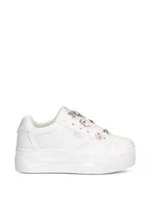 BUFFALO Charm-embellished Platform Sneakers - White