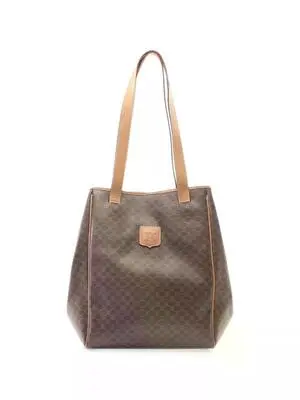 Celine 2014 Macadam Coated Canvas Tote Bag - Brown