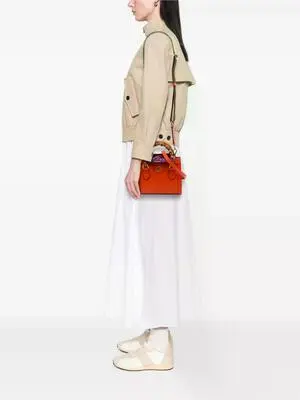 Gucci 2021-2026 Small Calfskin Bamboo Diana Satchel - Orange