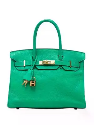 Hermès 2012 Clemence Birkin Retourne 30 Handbag - Green