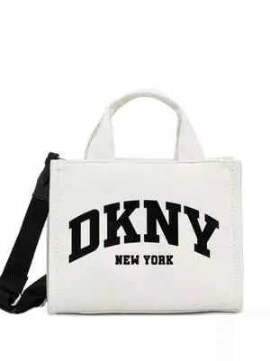 Dkny Logo-print Canvas Tote Bag - White