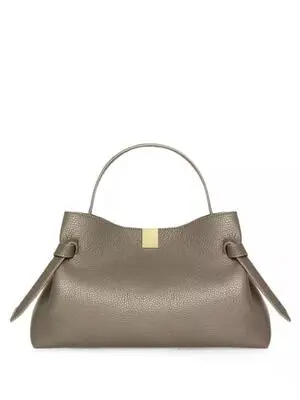 Yuzefi Gyoza Pebbled Leather Shoulder Bag - Neutrals
