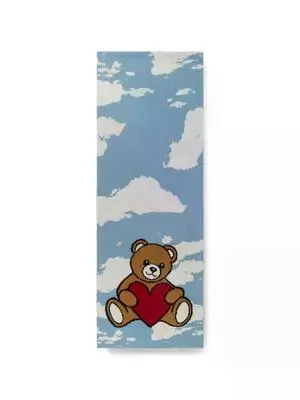 Moschino Teddy Bear Cloud-print Scarf