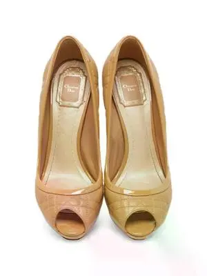 Dior Cannage Peep-toe Pumps