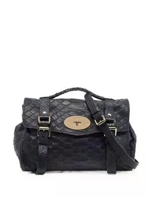 Mulberry Alexa Python-embossed Satchel Bag - Blue