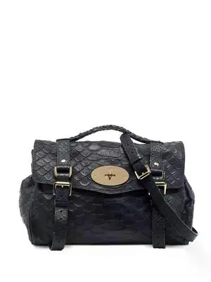 Mulberry Alexa Python-embossed Satchel Bag - Blue