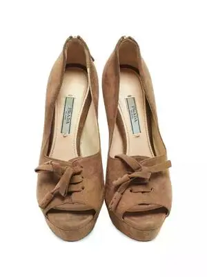 Prada Platform Peep-toe Pumps