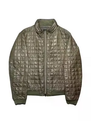 Fendi Bomberthin Techno Grigio Quilted Bomber Jacket - Green