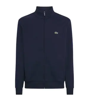 Lacoste Fleece Zip-up Sweatshirt - Navy