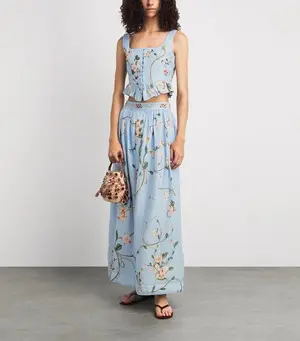 Agua Bendita Tangelo Navegante Maxi Skirt