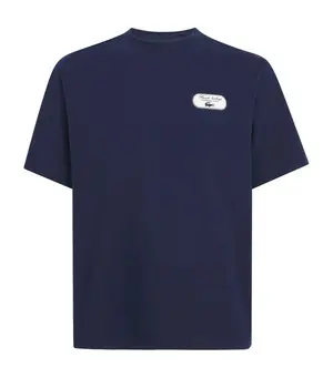 Lacoste Ultra Dry Tennis Heritage Graphic T-shirt - Navy