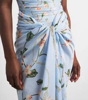 Agua Bendita Cotton-silk Lavanda Navegante Pareo - Blue