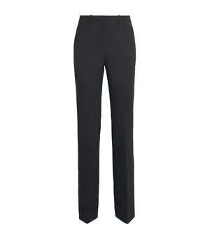 Theory Wool Flared Trousers - Black