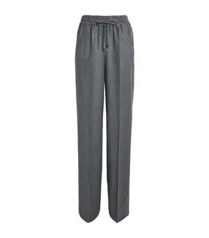 Kiton Virgin Wool Drawstring Trousers - Grey