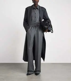 Kiton Virgin Wool Drawstring Trousers