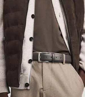 Corneliani Leather Belt With Dollar Print