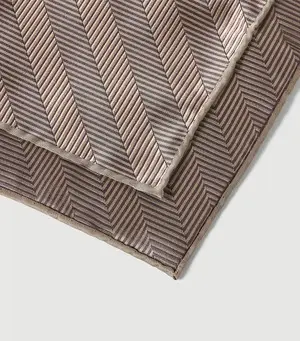 Brunello Cucinelli Silk Chevron Pocket Square