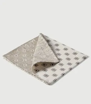 Brunello Cucinelli Silk Geometric Square Pocket Square