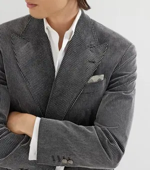 Brunello Cucinelli Silk Medallion Pocket Square