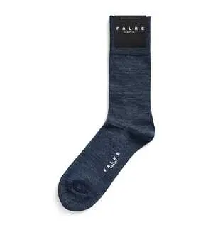 Falke Wool-blend Airport Socks - Navy