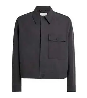 Studio Nicholson Cotton Concealed Placket Overshirt - Black