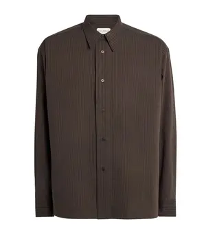 Studio Nicholson Cotton Stripe Shirt - Brown