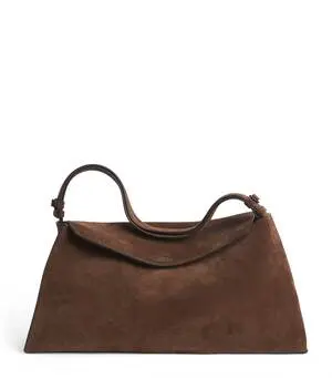 Studio Nicholson Suede Shiboru Shoulder Bag - Brown