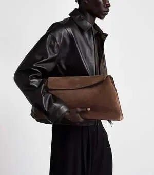 Studio Nicholson Suede Shiboru Shoulder Bag