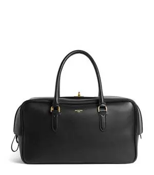 Balenciaga Lambskin Le 7 Bowling Bag - Black