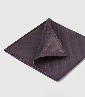 Brunello Cucinelli Silk Striped Pocket Square