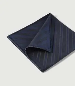Brunello Cucinelli Silk Striped Pocket Square