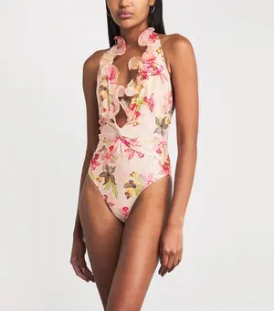 PatBO Ruffled Orchid Bloom Swimsuit