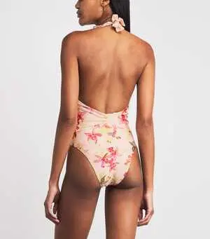 PatBO Ruffled Orchid Bloom Swimsuit