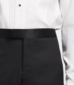 Pal Zileri Wool Satin-trim Trousers