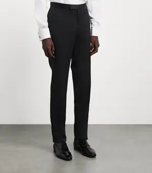Pal Zileri Wool Satin-trim Trousers