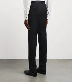 Pal Zileri Wool Satin-trim Trousers