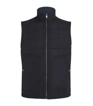 Pal Zileri Reversible Padded Gilet - Navy