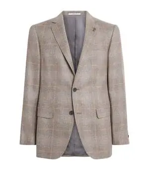 Pal Zileri Cashmere Check Blazer - Brown
