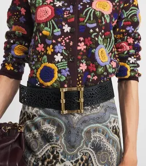 Etro Wool Floral Embroidered Cardigan