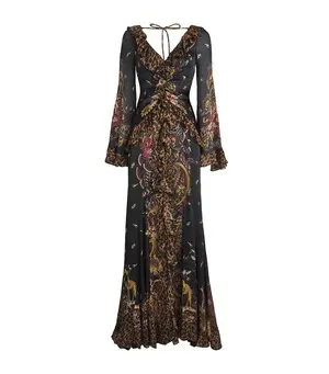 Etro Silk Paisley Maxi Dress - Black