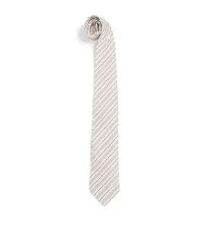 Paul Smith Shirting Stripe Tie - White