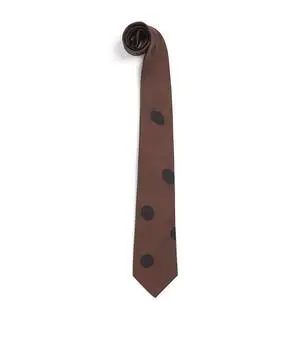 Paul Smith Silk Polka-dot Shadow Tie - Brown