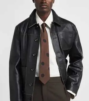 Paul Smith Silk Polka-dot Shadow Tie - Brown