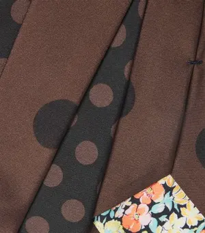 Paul Smith Silk Polka-dot Shadow Tie - Brown
