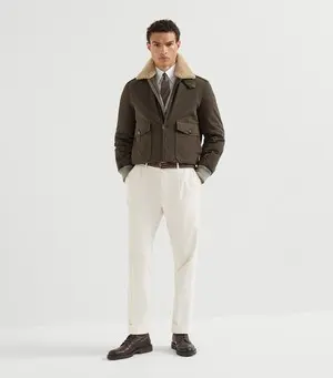 Brunello Cucinelli Waxed Techno-cotton Bomber Jacket