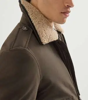 Brunello Cucinelli Waxed Techno-cotton Bomber Jacket