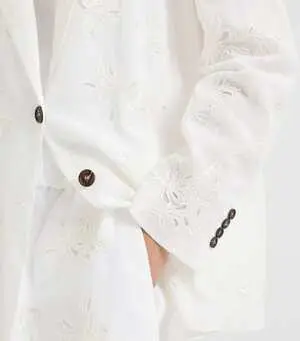 Brunello Cucinelli Cotton Monili Organza Blazer
